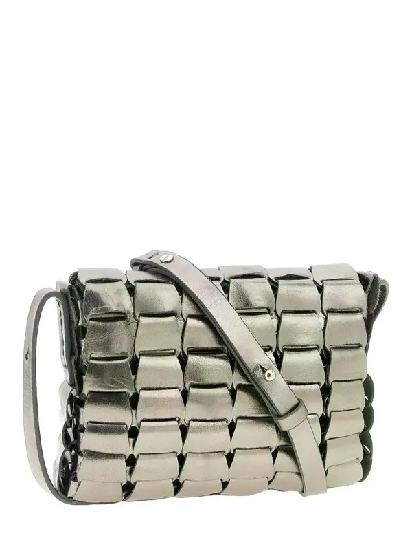 Dragon Diffusion Link Leather Cross Body Bag - Silver