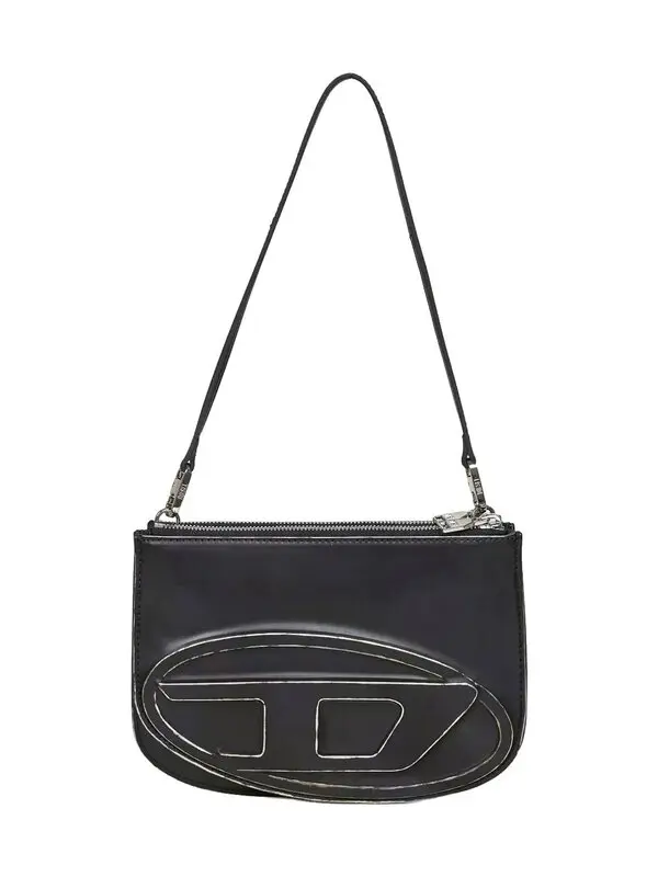 DIESEL 1dr Twin Embossed-logo Shoulder Bag - Black