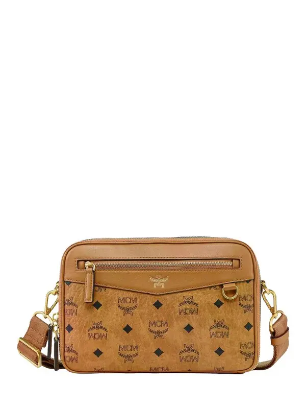 Mcm Visetos Crossbody Bag - Neutrals