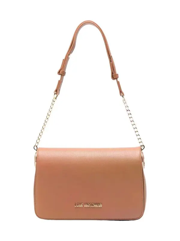 Moschino Logo-plaque Shoulder Bag - Brown