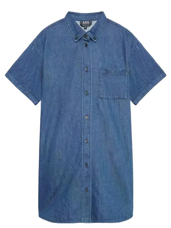 A.p.c. Denim Shirt Dress - Blue