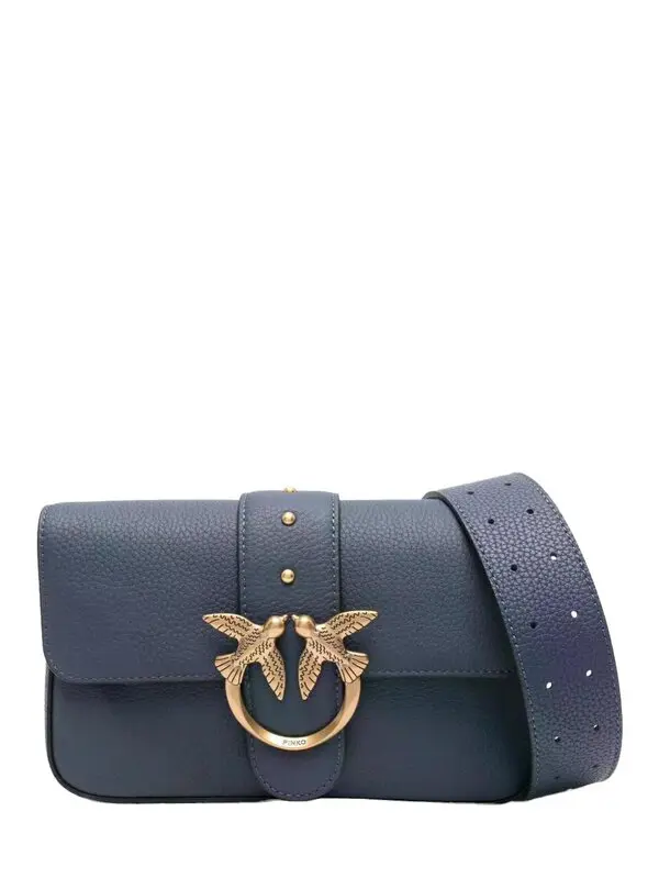 Pinko Love Birds Buckle-embellished Satchel - Blue