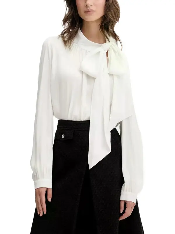 Hugo Bow-detail Blouse - White