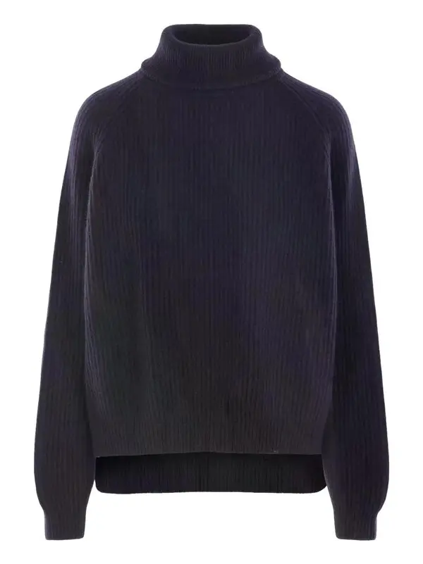 Dusan Ribbed Turtleneck Sweater - Blue
