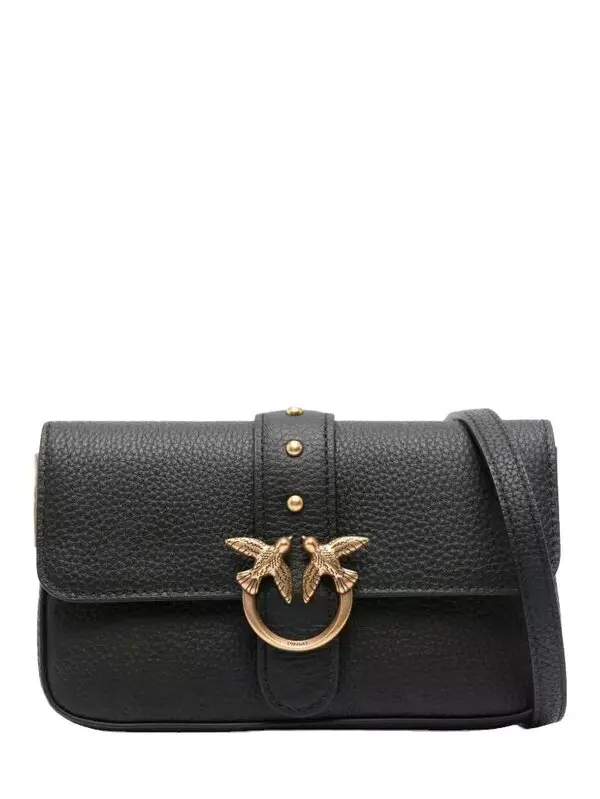Pinko Bird-embellished Crossbody Bag - Black