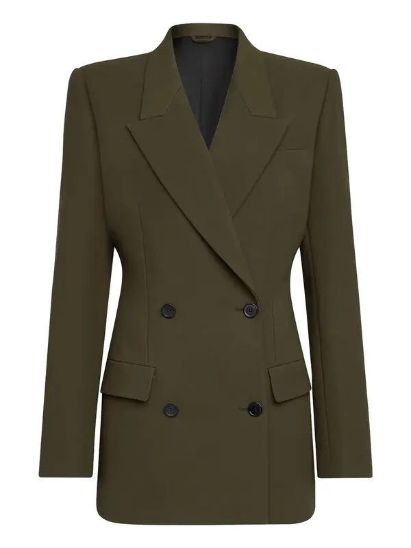 Alaïa Double-breasted Blazer - Green