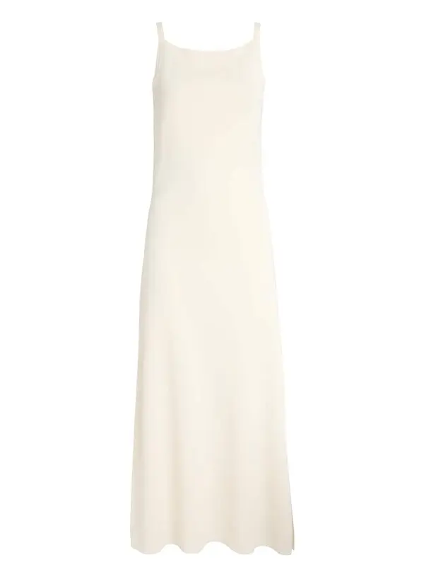 JOSEPH Knitted Square-neck Midi Dress - Ivory