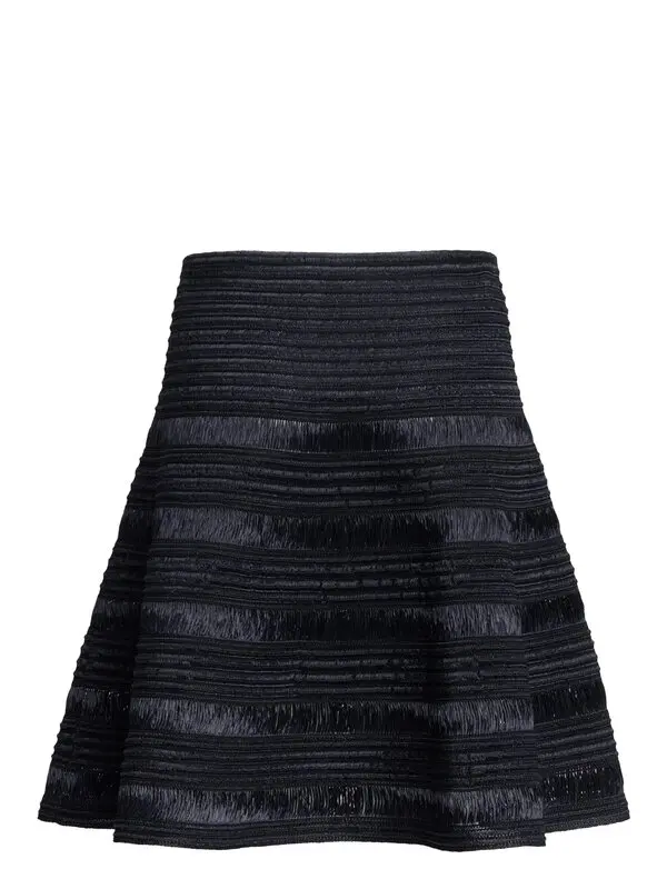 Alaïa Raffia Mini Skirt - Black