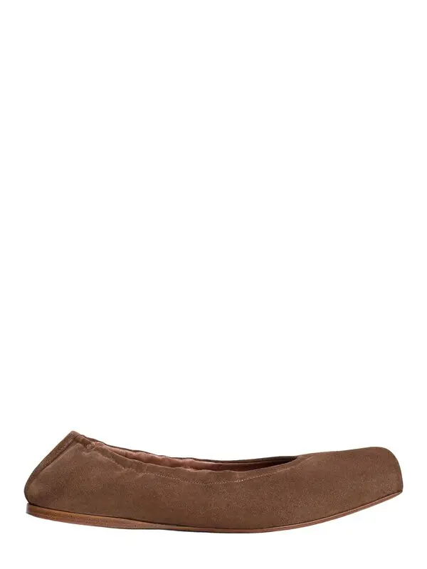 Alaïa Suede Pointe Ballet Pumps - Brown