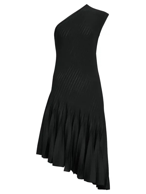 Alaïa Asymmetric Mini Dress - Black