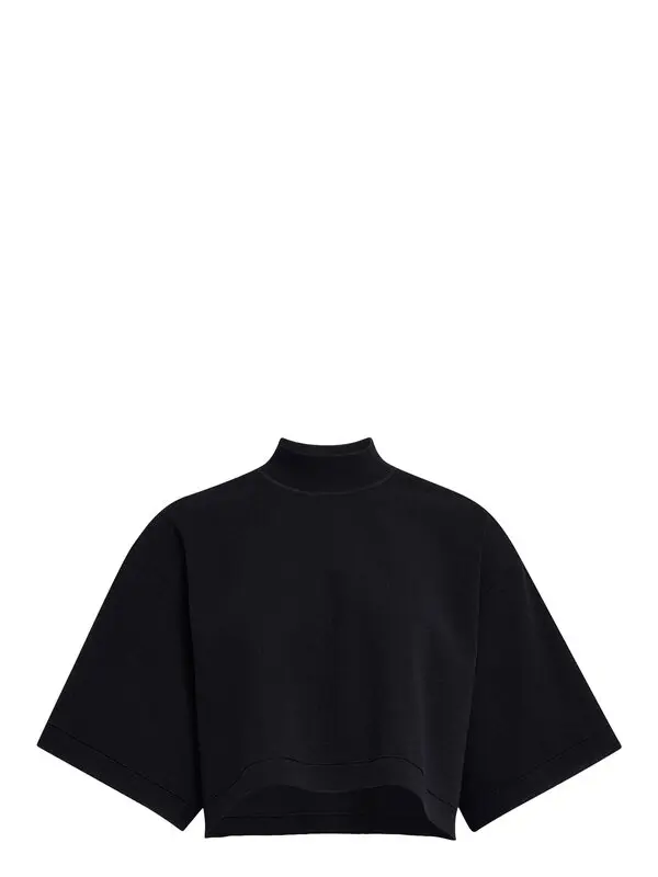 Alaïa Cotton-blend Crop Top - Black