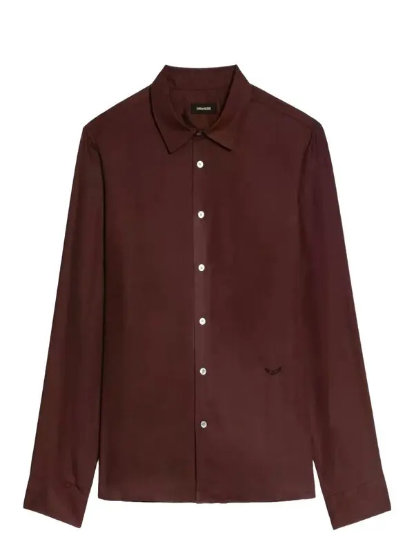 Zadig&Voltaire Embroidered Long-sleeve Shirt - Red