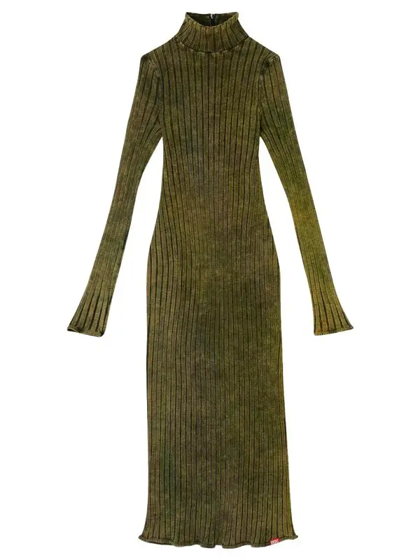 DIESEL® D-wavya Ribbed Midi Dress - Green
