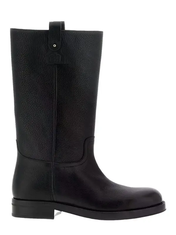 Church's Hammered Leather Round-toe Boots - Black