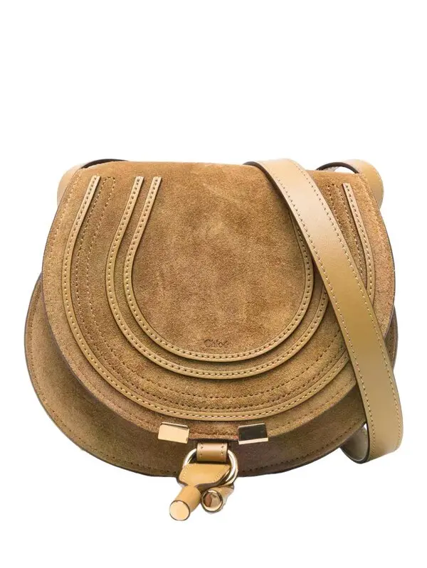 Chloé Marcie Saddle Crossbody Bag - Neutrals