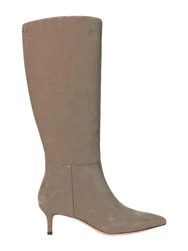 Ralph Lauren Mckay Suede Tall Boot - Taupe Brown