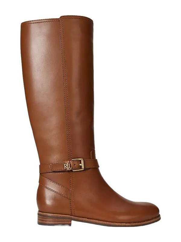 Ralph Lauren Brooke Ii Calfskin Tall Boot - Lauren Tan