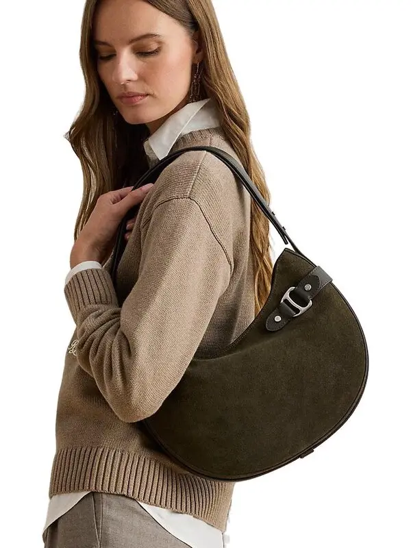 Ralph Lauren Large Tasha Shoulder Bag - Dark Olive
