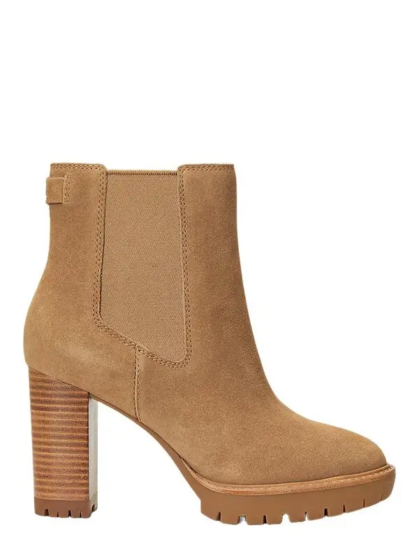 Ralph Lauren Layne Suede Bootie - Camel