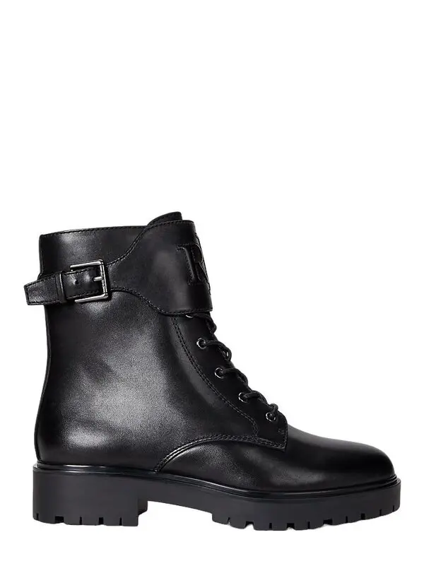 Ralph Lauren Allyson Burnished Leather Bootie - Black