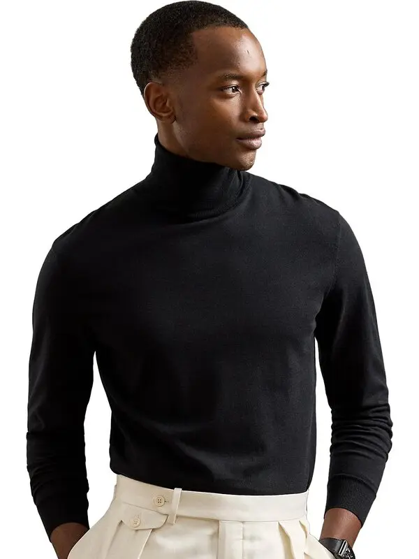 Ralph Lauren Cotton Turtleneck Sweater - Classic Black