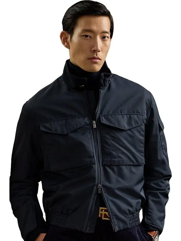 Ralph Lauren Twill Flight Jacket - Classic Chairman Navy