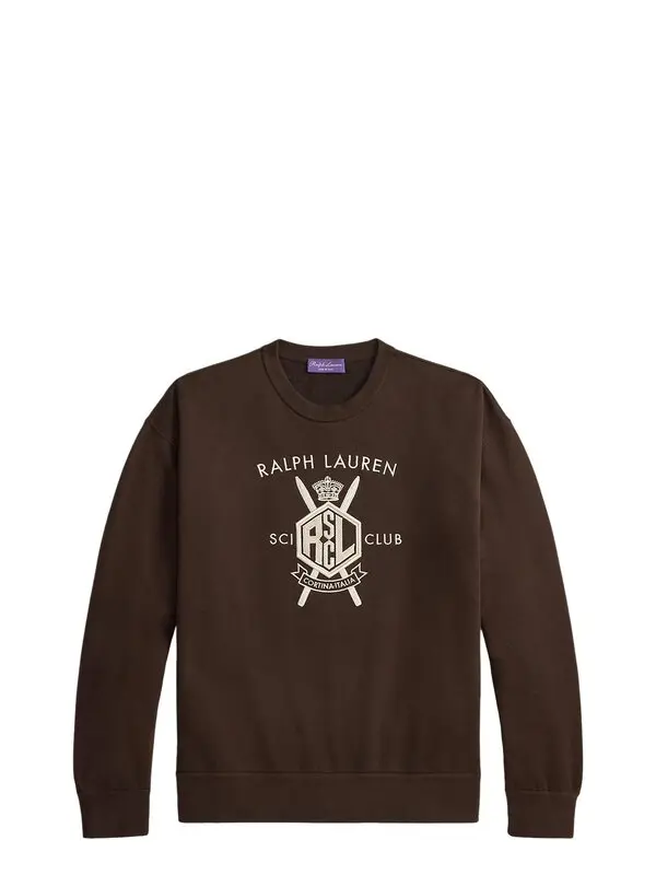 Ralph Lauren Crest Cotton-cashmere Sweatshirt - Dark Luggage Brown