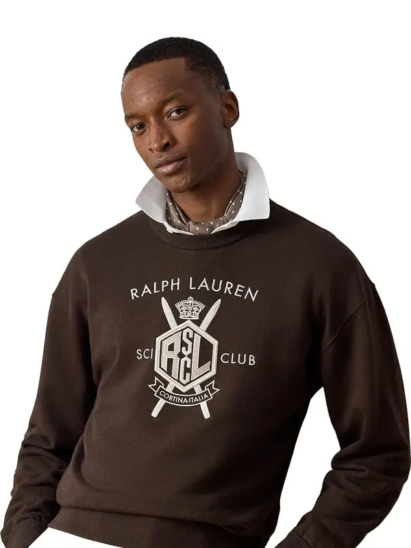 Ralph Lauren Crest Cotton-cashmere Sweatshirt - Dark Luggage Brown