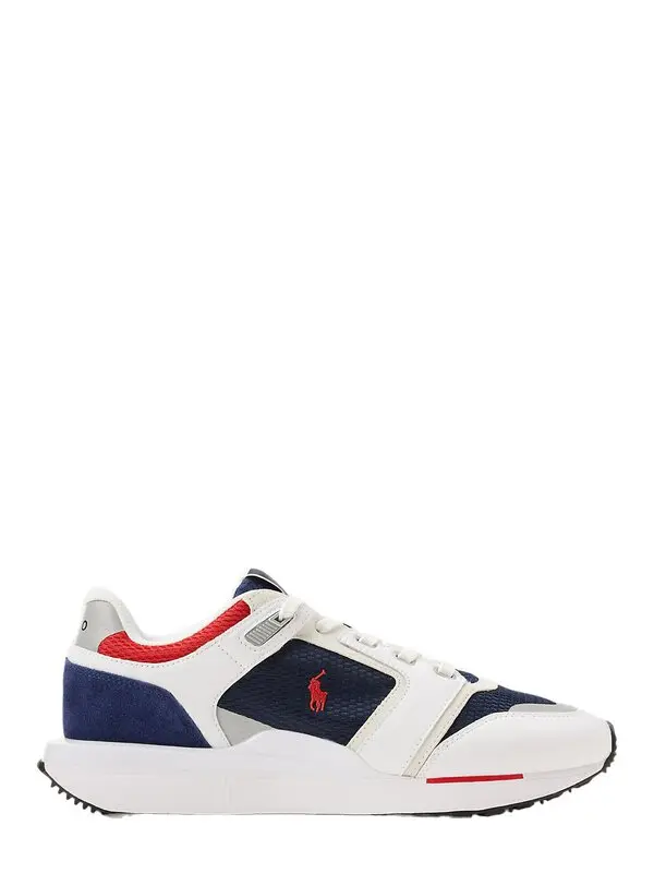 Ralph Lauren Train 89 V2 Paneled Sneaker - White/navy/red