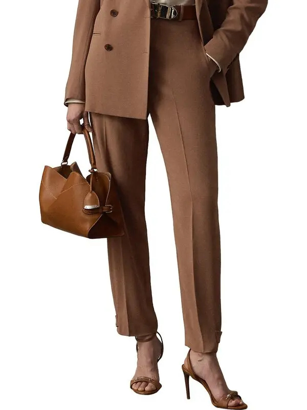Ralph Lauren Gillian Stretch Cady Pant - Light Toffee