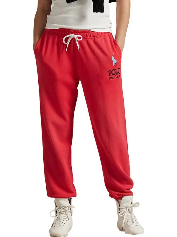 Ralph Lauren Big Pony Fleece Sweatpants - Deep Orangey Red