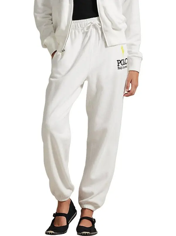 Ralph Lauren Big Pony Fleece Sweatpants - White