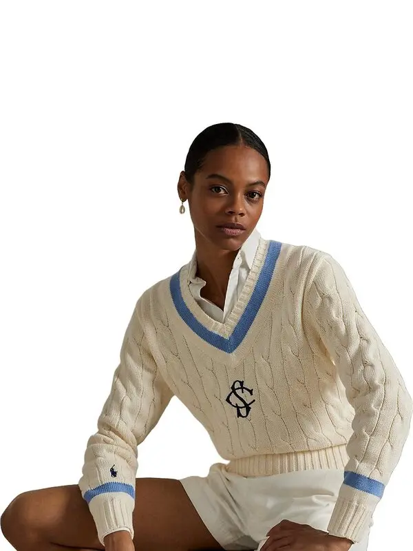 Ralph Lauren The Spelman College Cricket Sweater - Cream Multi