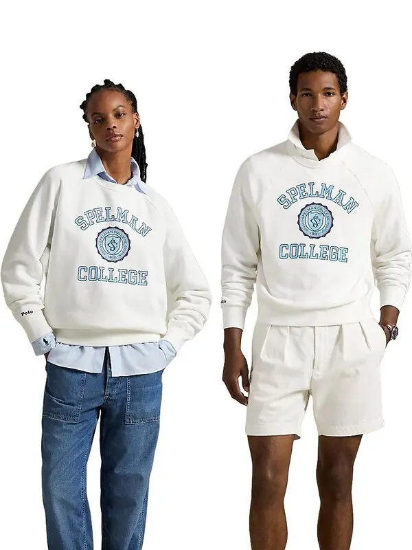 Ralph Lauren Spelman College Fleece Crewneck - Antique White
