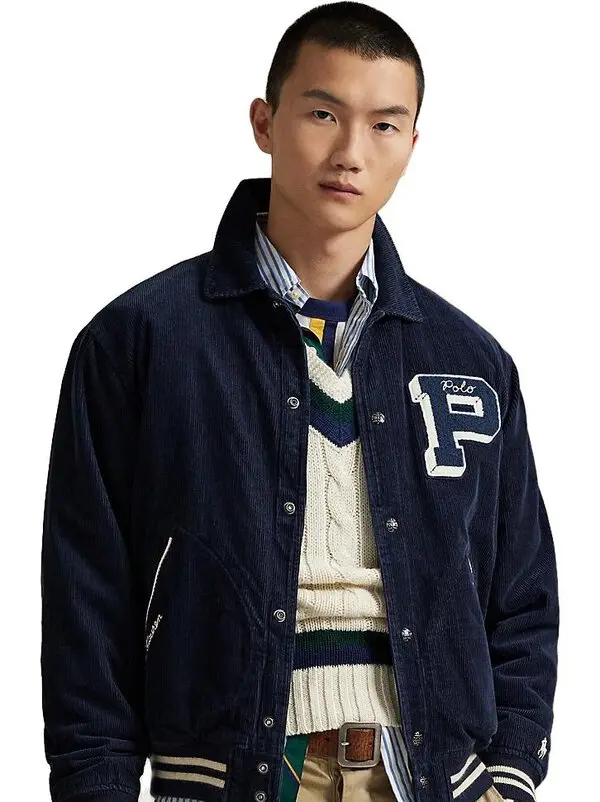 Ralph Lauren Corduroy Varsity Jacket - Aviator Navy