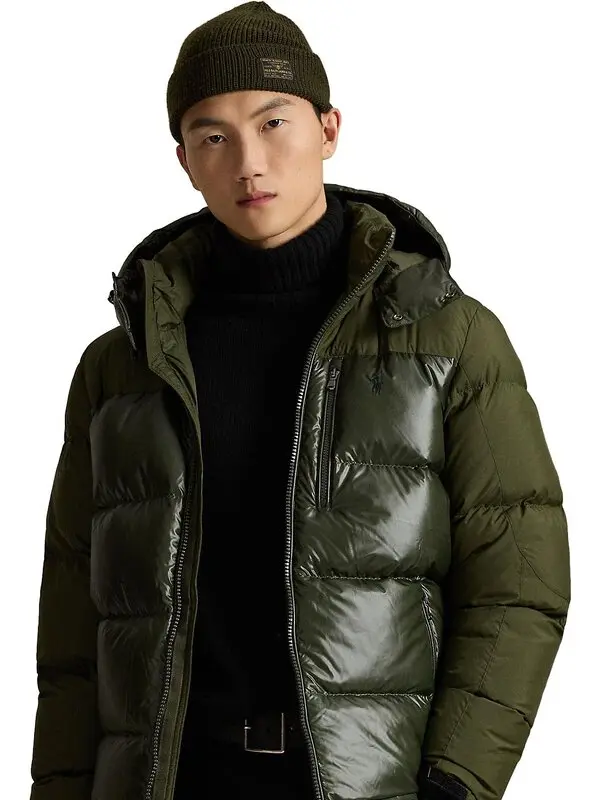 Ralph Lauren Two-tone Down Jacket - Dark Loden Matte