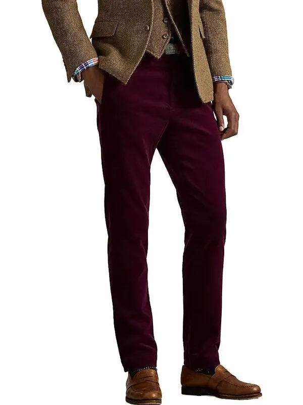 Ralph Lauren Andover Slim Fit Stretch Corduroy Pant - Ruby
