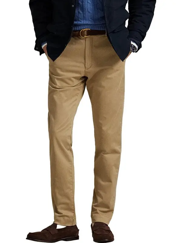 Ralph Lauren Jarrett Slim Fit Sateen Pant - Khaki Hill