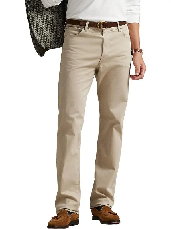 Ralph Lauren Varick Slim Straight Stretch Sateen Pant - Surplus Khaki