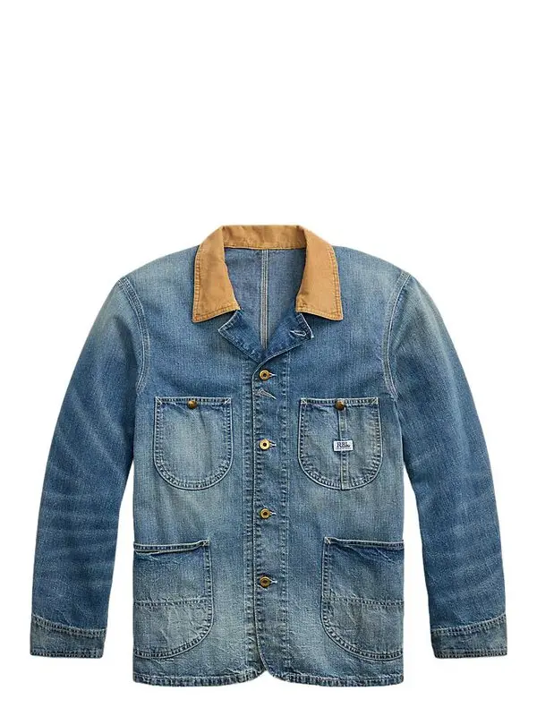 Ralph Lauren Corduroy-collar Denim Jacket - Wrightsville Wash