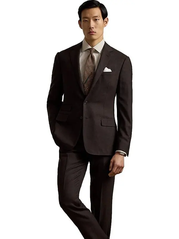 Ralph Lauren Kent Hand-tailored Wool-cashmere Suit - Soft Brown