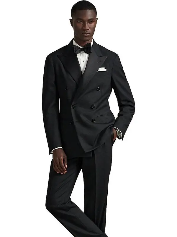 Ralph Lauren Polo Tailored Fit Wool Barathea Tuxedo - Black