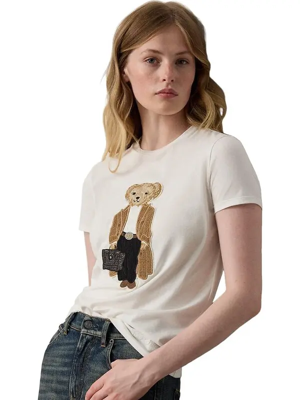 Ralph Lauren Polo Bear Cotton Tee - Cream