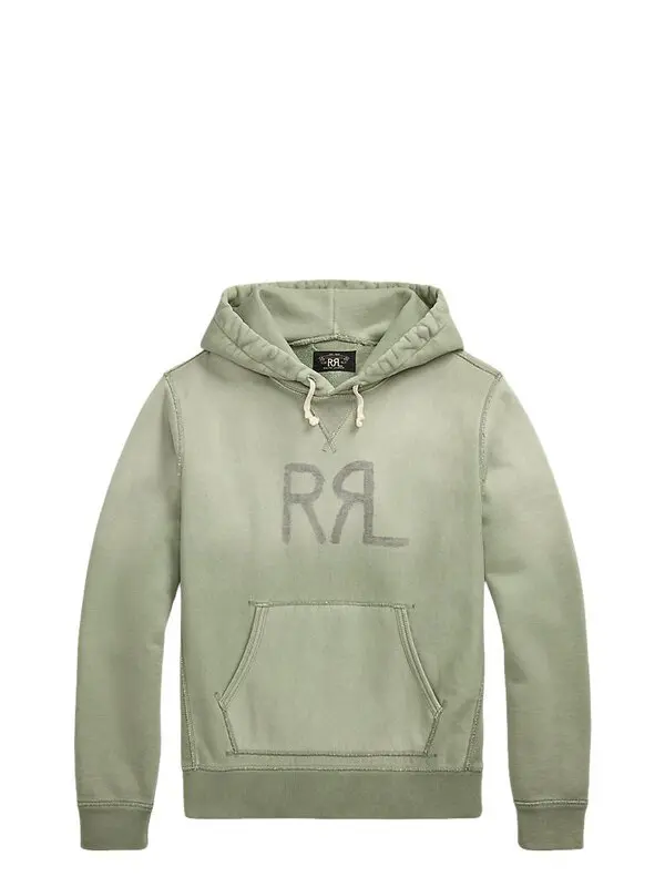 Ralph Lauren Double Rl Ranch Logo Hoodie - Faded Mint