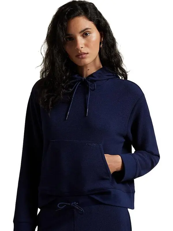 Ralph Lauren Waffle-knit Hoodie - Refined Navy