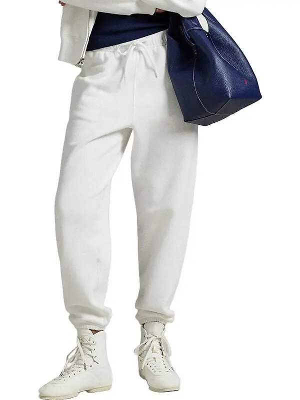 Ralph Lauren Fleece Drawstring Sweatpants - White