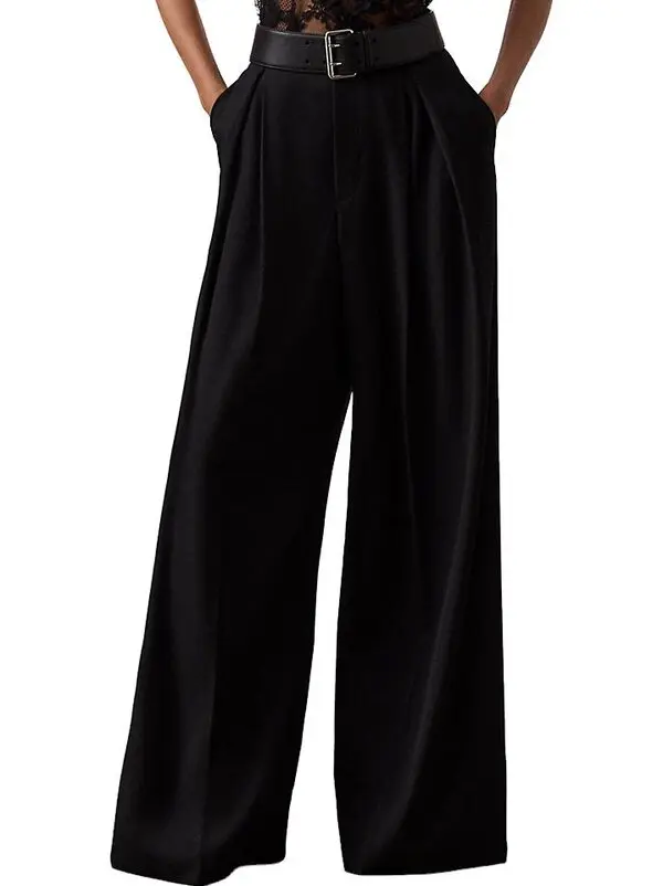 Ralph Lauren Kelsie Grain De Poudre Pant - Black