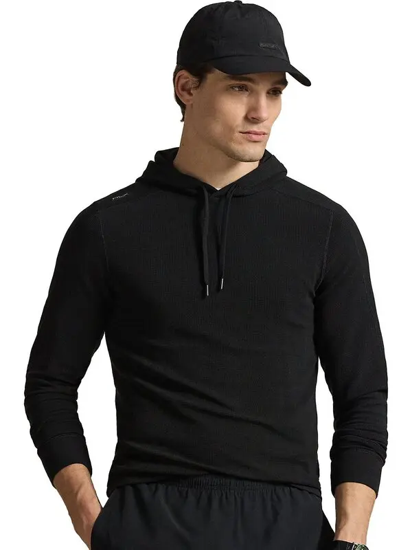 Ralph Lauren Performance Waffle-knit Hoodie - Polo Black