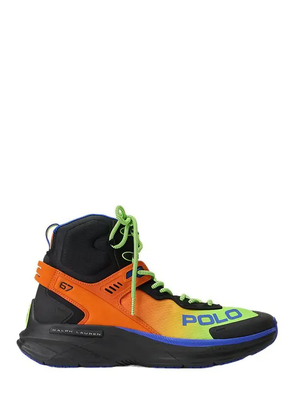 Ralph Lauren Court Blade High-top Sneakers - Fluorescent/royal/black