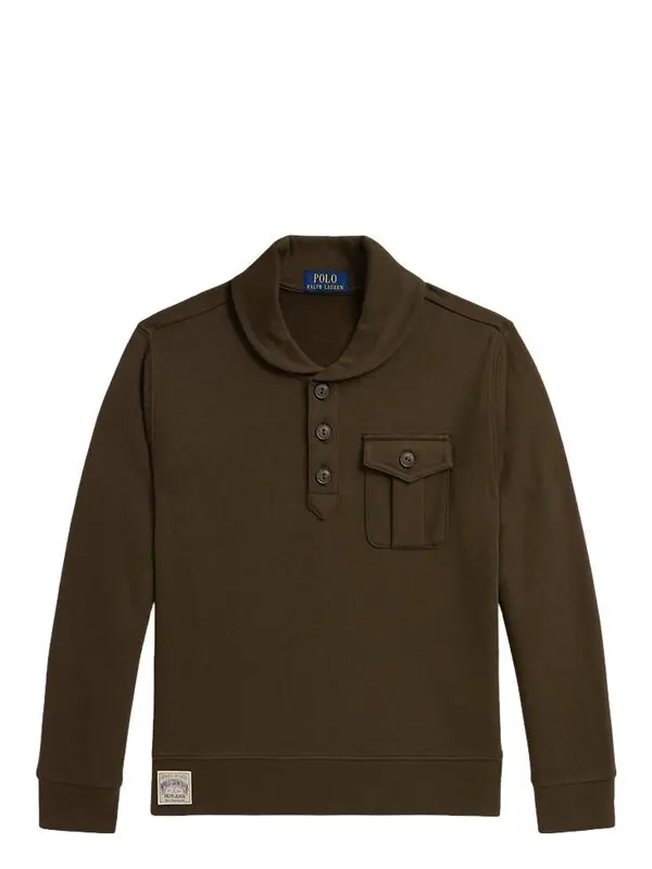 Ralph Lauren French Terry Shawl-collar Sweatshirt - Court Brown